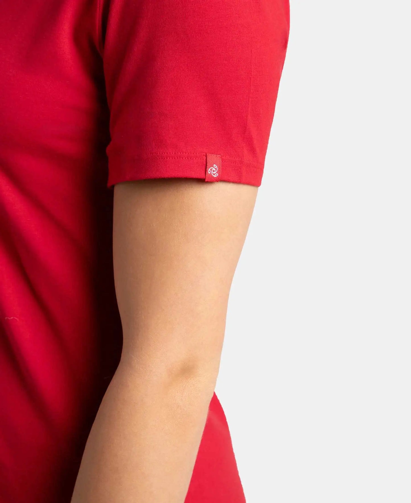 Buy Super Combed Cotton Elastane Regular Fit Solid Round Neck Half ...