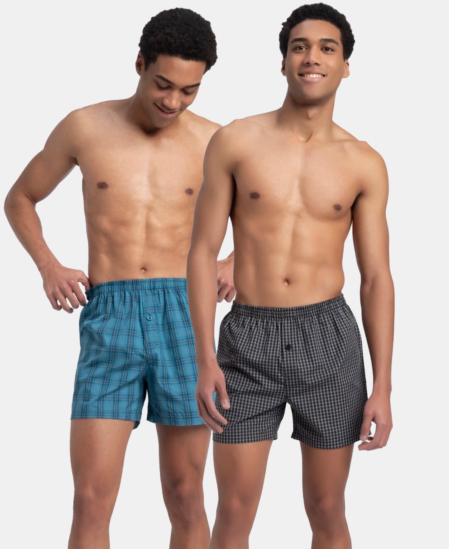 Buy Super Combed Mercerized Cotton Woven Checkered Inner Boxers with ...