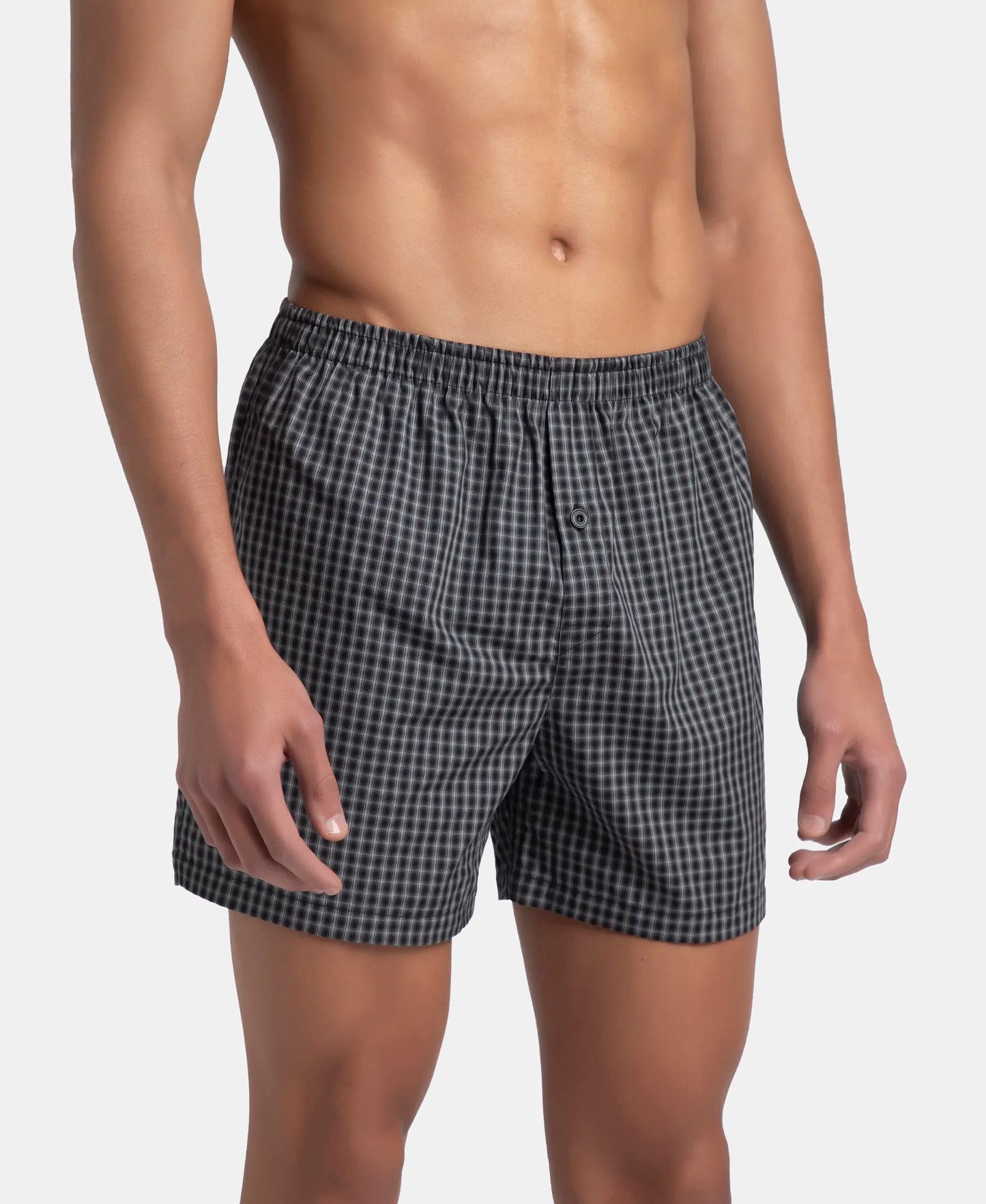 Buy Super Combed Mercerized Cotton Woven Checkered Inner Boxers with ...