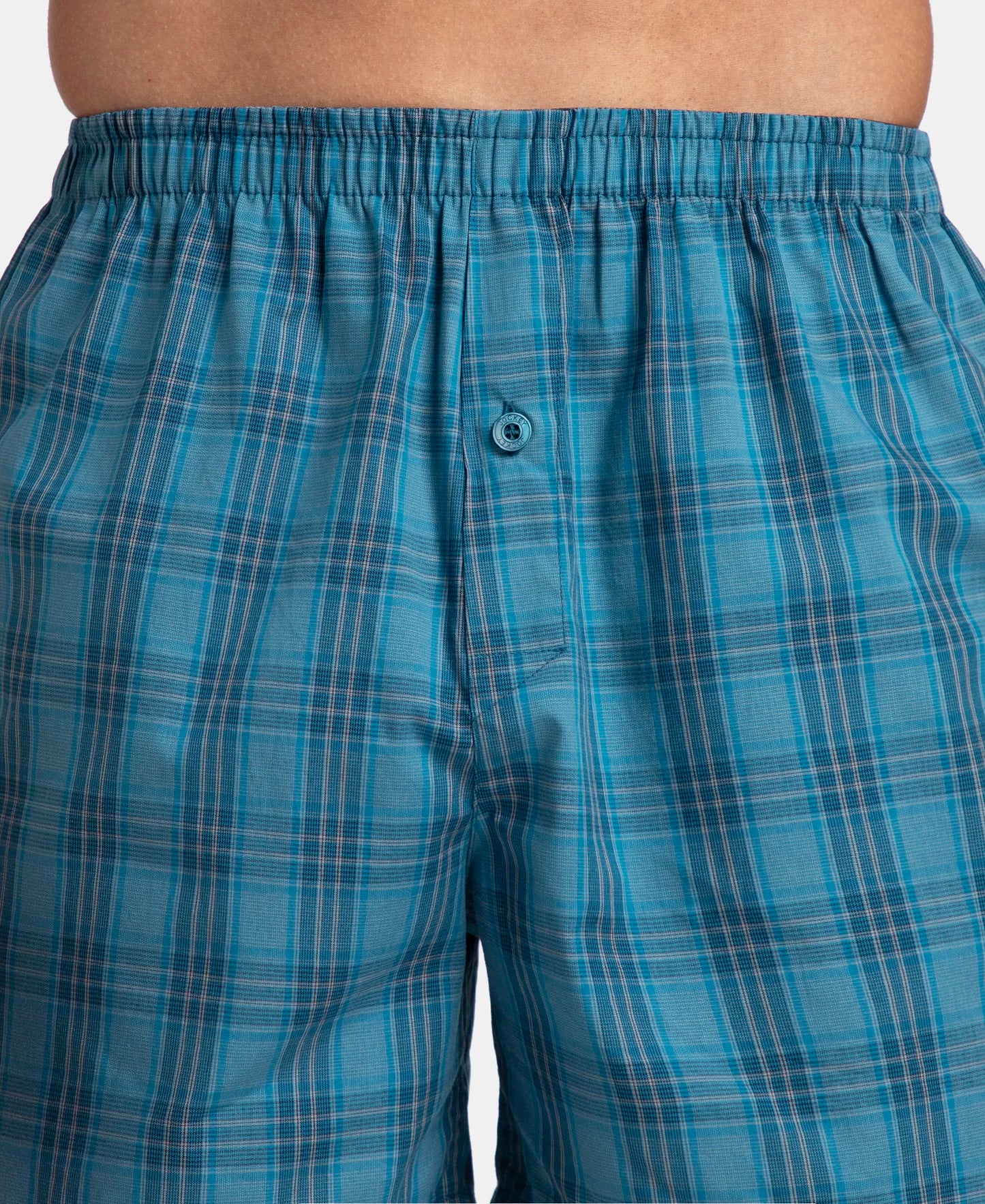 Buy Super Combed Mercerized Cotton Woven Checkered Inner Boxers with ...