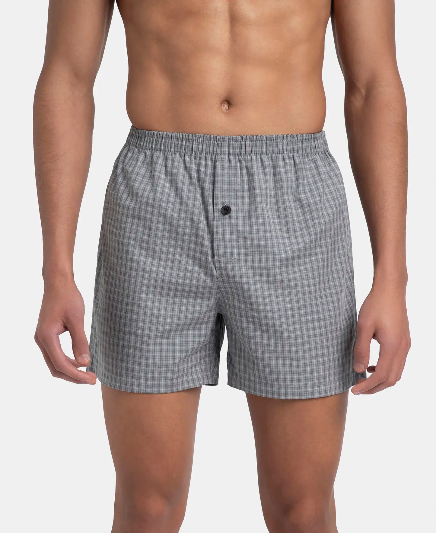Buy Super Combed Mercerized Cotton Woven Checkered Inner Boxers with ...