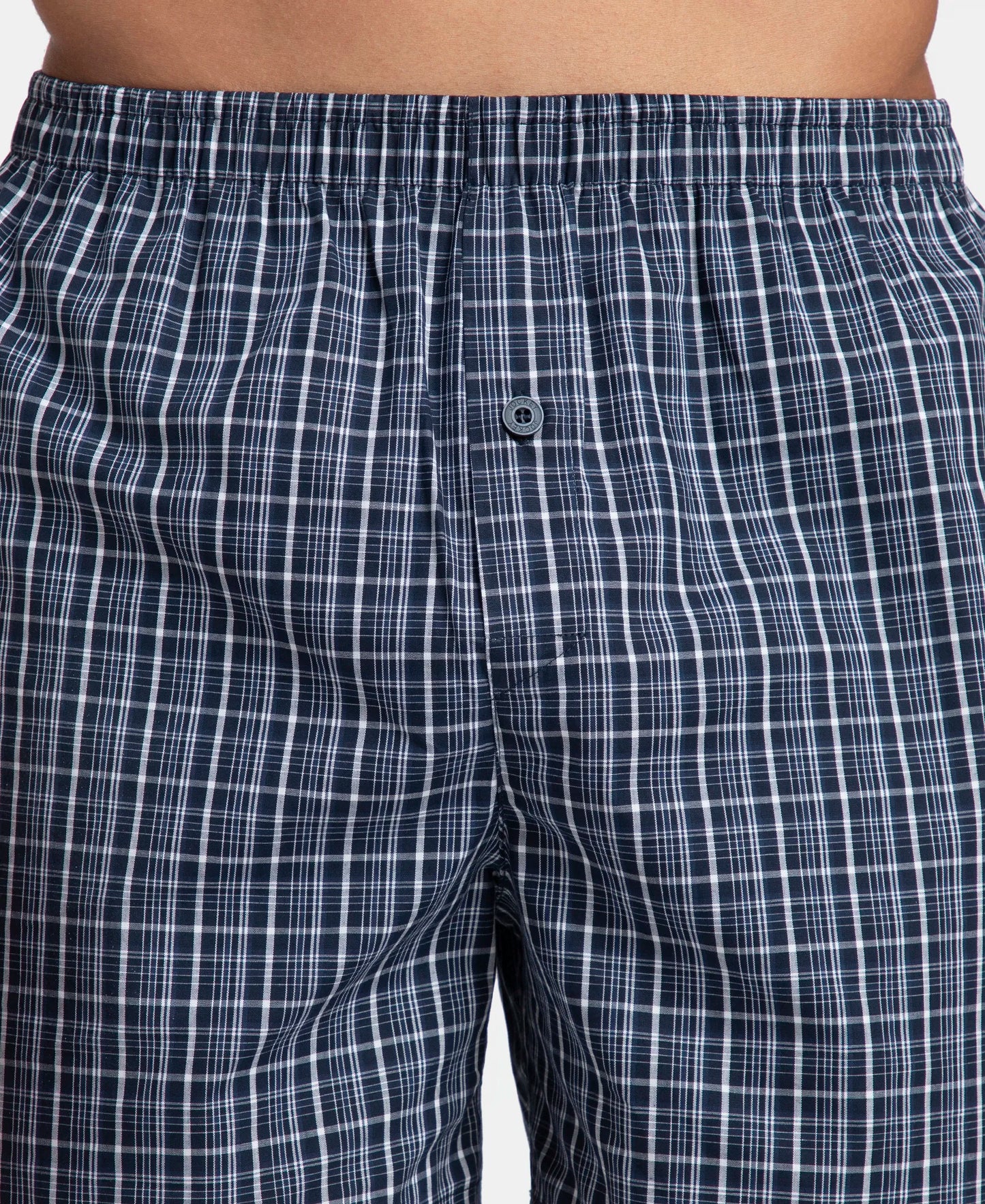 Buy Super Combed Mercerized Cotton Woven Checkered Inner Boxers with ...