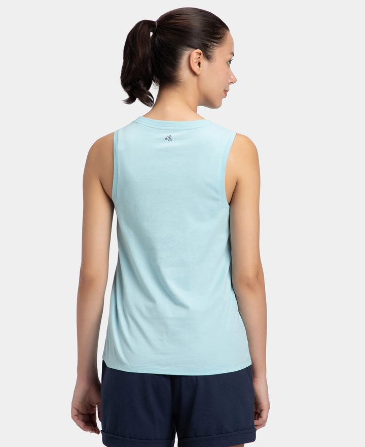 Buy Super Combed Cotton Relaxed Fit Printed Racerback Styled Tank Top ...