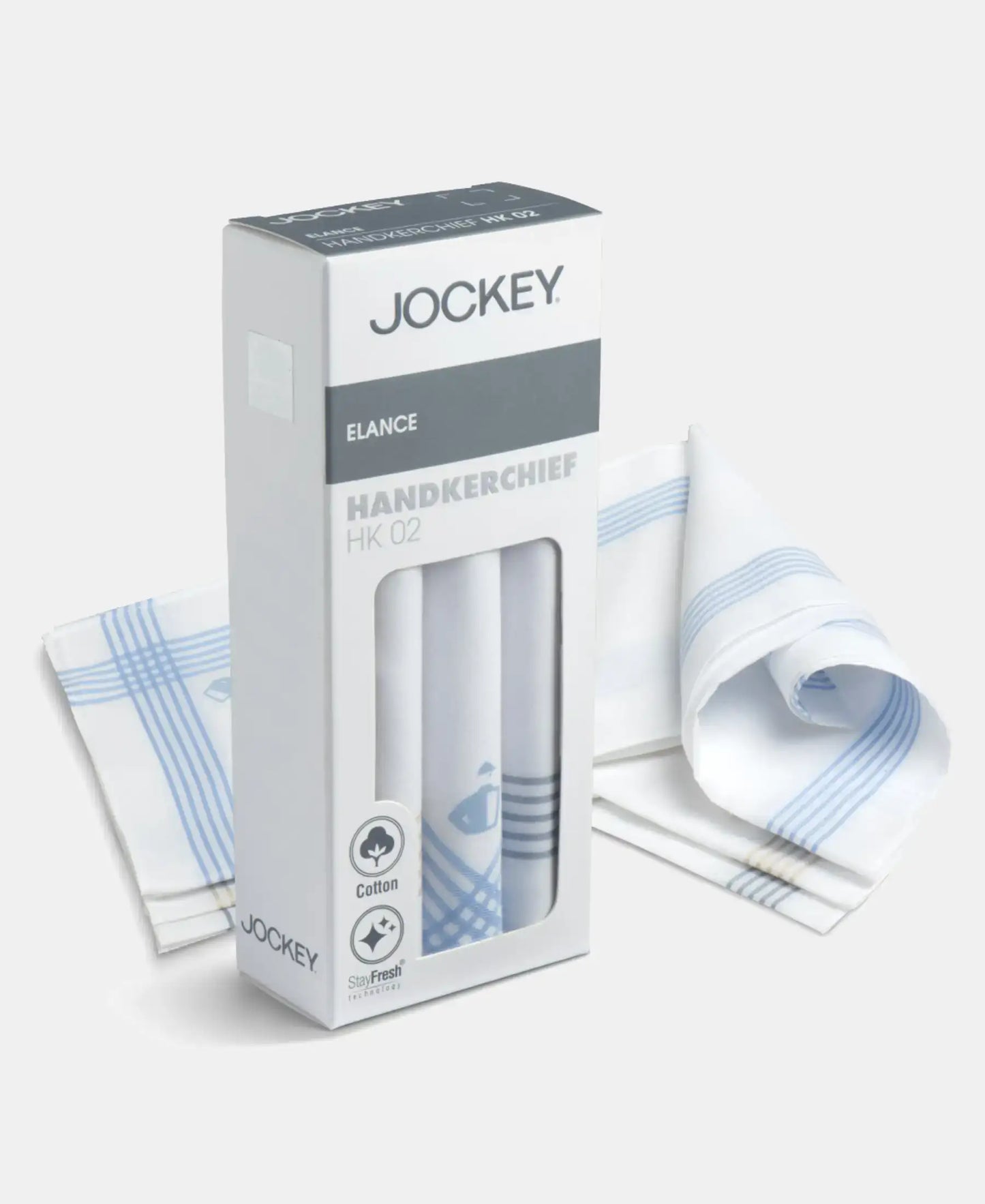 Buy Pack of 6 Super Combed Cotton Striped Border Handkerchief with Stay ...