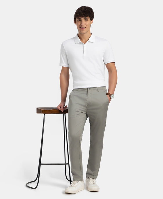 Buy Super Combed Cotton Rich Elastane Stretch Woven Fabric Slim Fit All ...