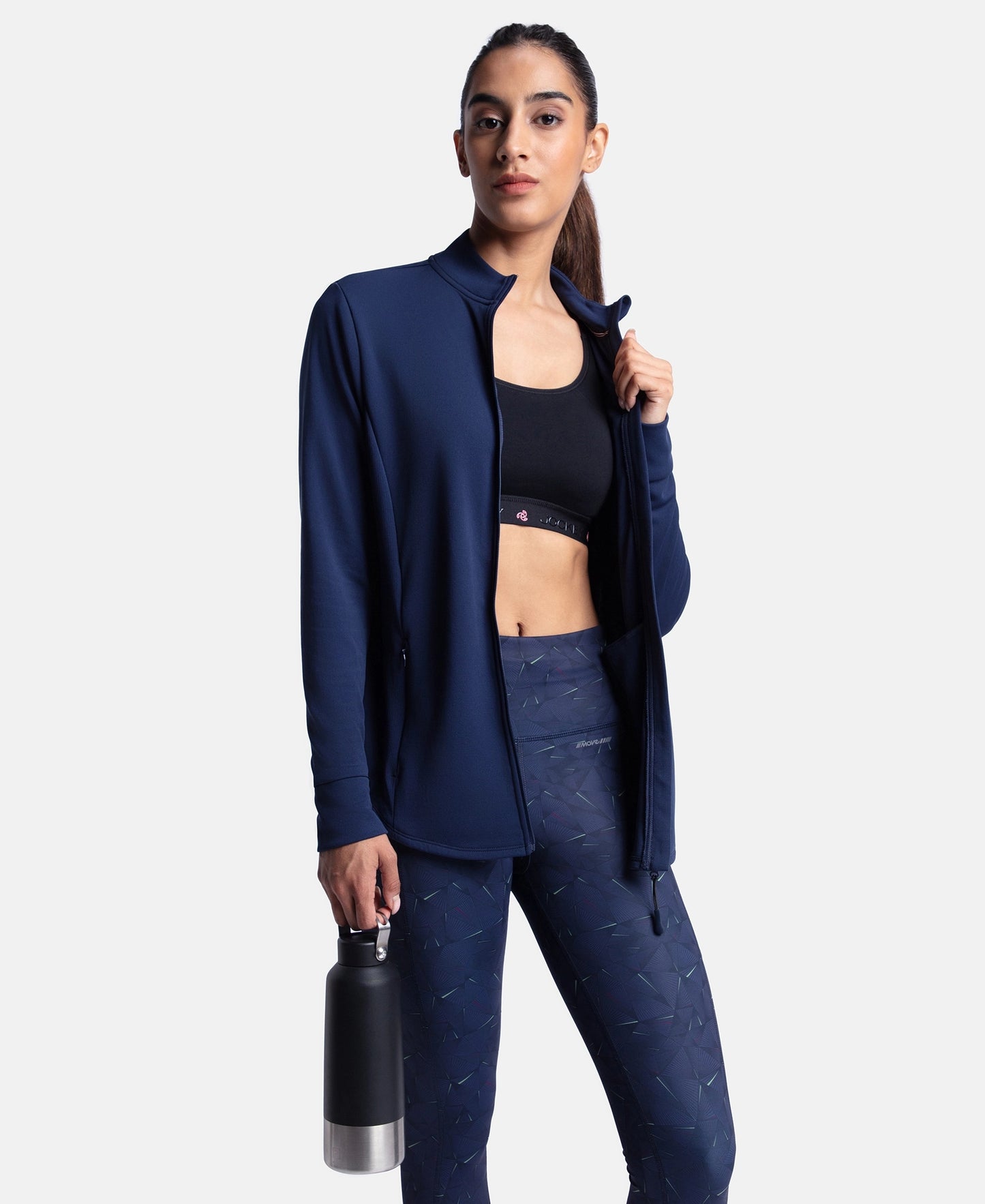 Buy Microfiber Relaxed fit Jacket with Curved Back Hem and StayDry ...