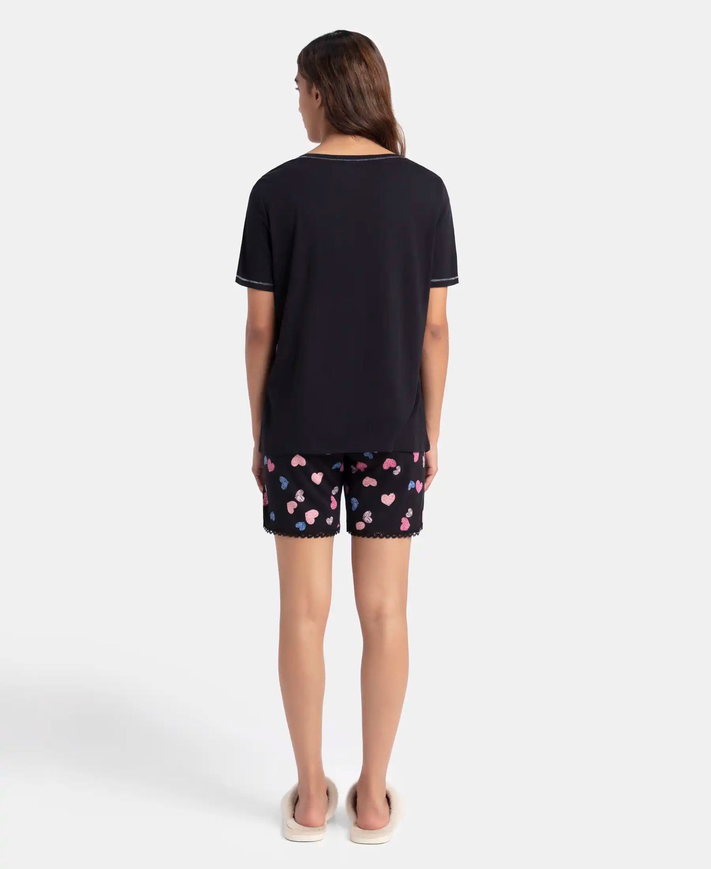 Buy Micro Modal Cotton Short Sleeve T-Shirt and Printed Shorts Set ...