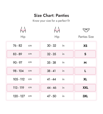 Panty Size Chart: Find Your Panty Size Online With Jockey Panty Size ...