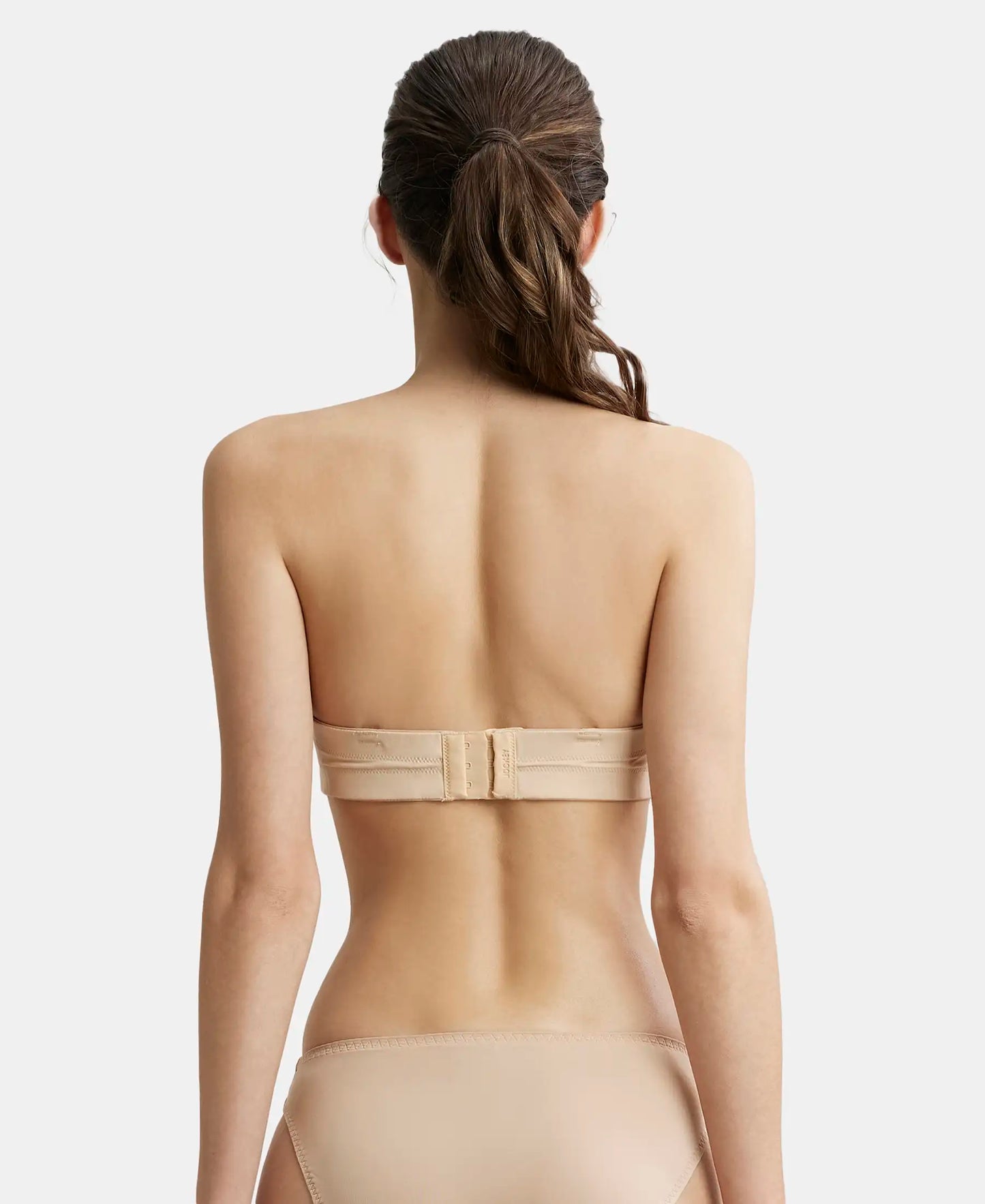 Buy Under-Wired Padded Soft Touch Microfiber Elastane Full Coverage Strapless Bra with Ultra ...