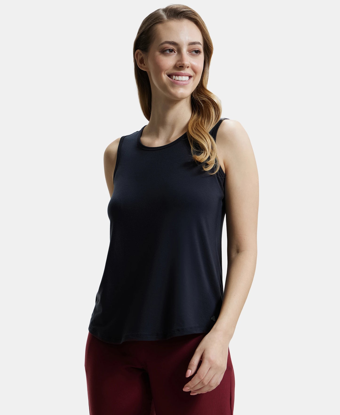 Buy Environment Friendly Lyocell Relaxed Fit Tank Top - Black JW50 ...