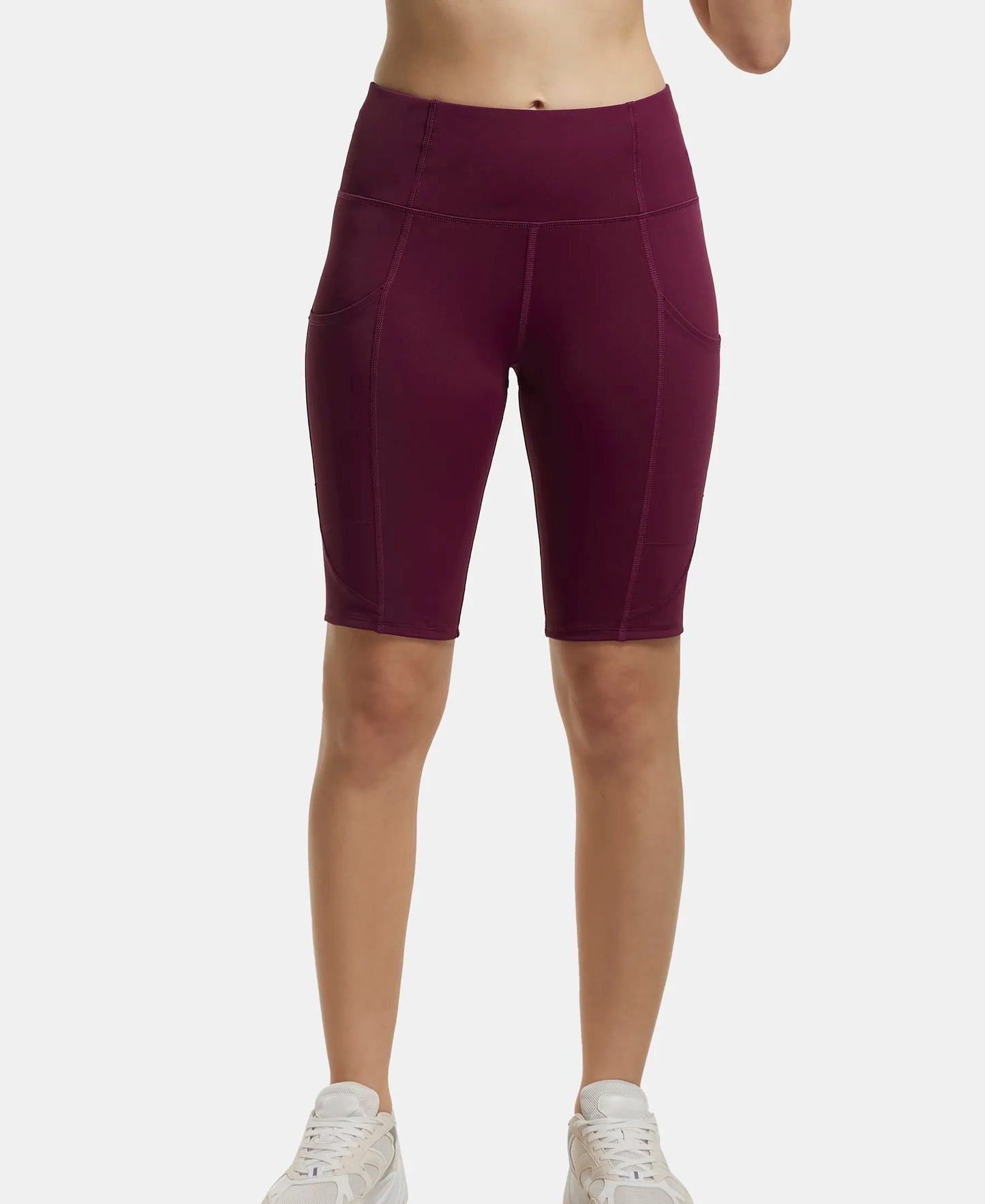 Buy Microfiber Elastane Slim Fit Shorts with Side Pockets - Grape Wine MW81 | Jockey India